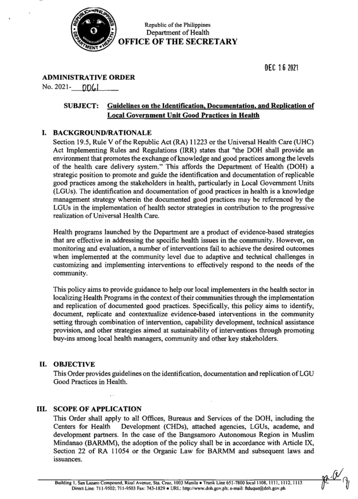LGU Best Practices in Health: Guidelines for Documentation and ...