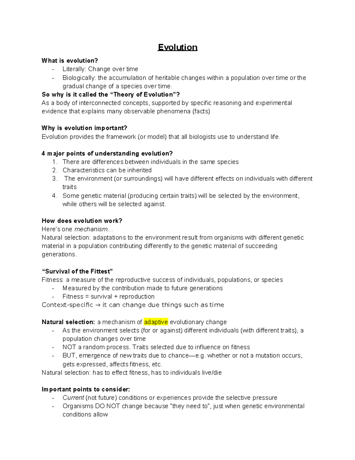Understanding Evolution: Mechanisms, Speciation, and Natural Selection ...