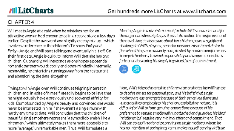 About a Boy: Chapter 4 Analysis and Character Insights - Studocu