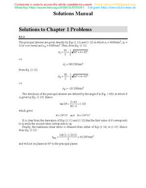 Solution Manual for Mechanics of Materials (10th Global Edition) by ...
