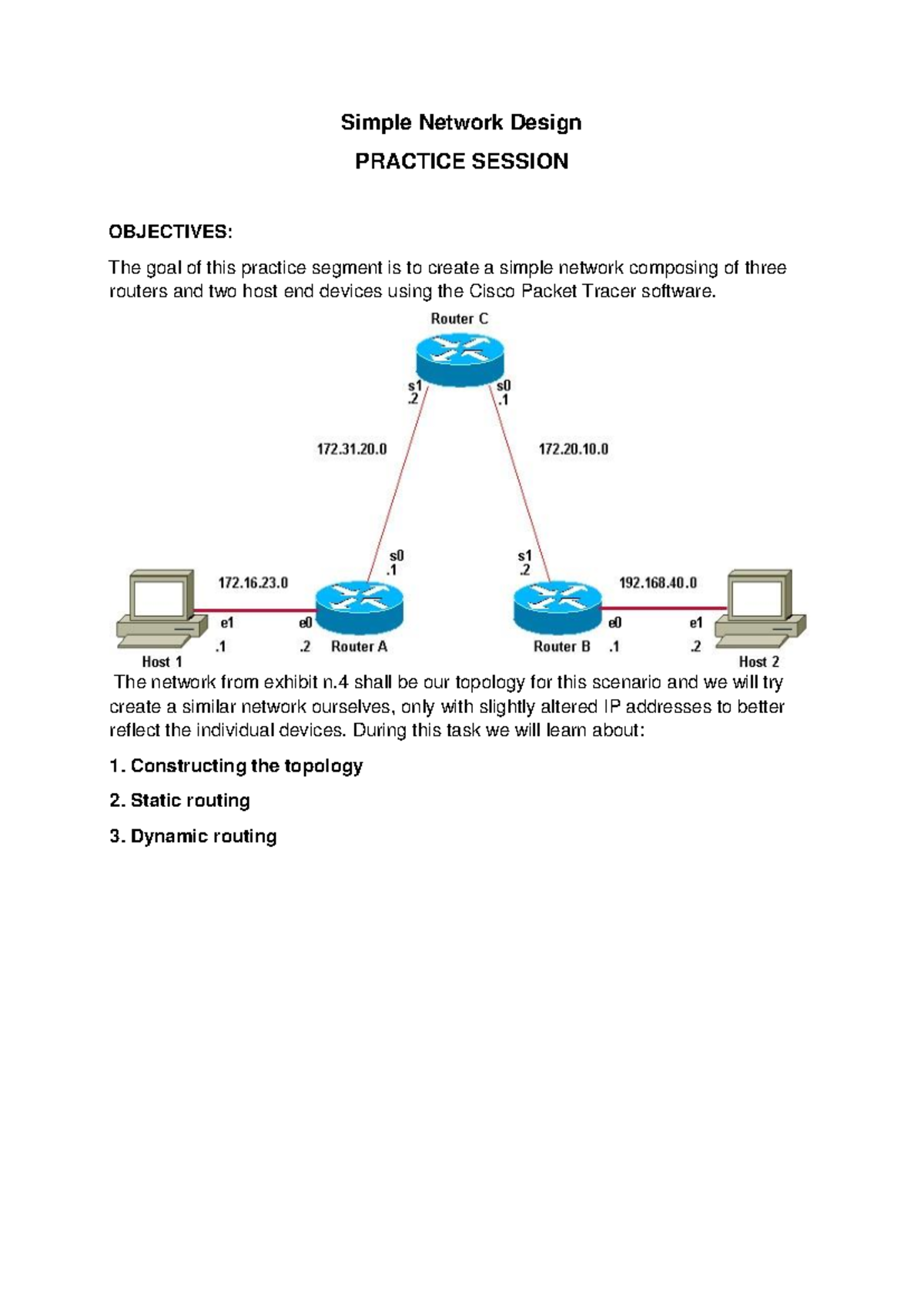 Week 9 Lab Activity Designing Simple Network Using Cisco Packet Tracer ...