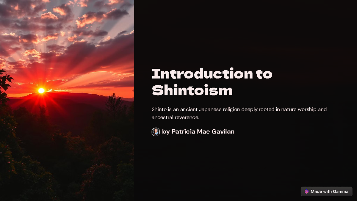 Introduction-to-Shintoism - Introduction to Shintoism ####### Shinto is ...
