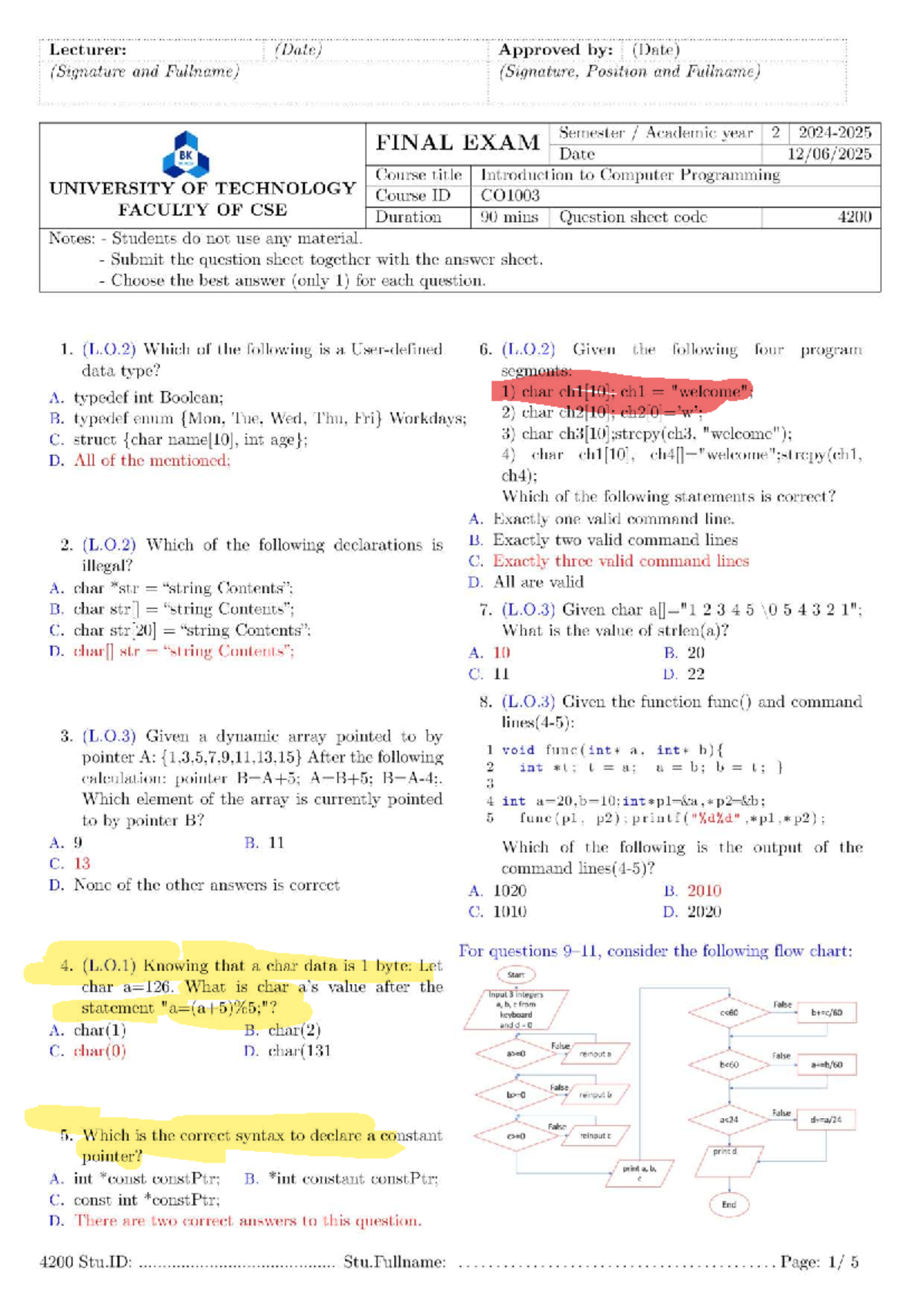 NMLT 242 Final Exam Questions - Introduction to Computer Programming ...