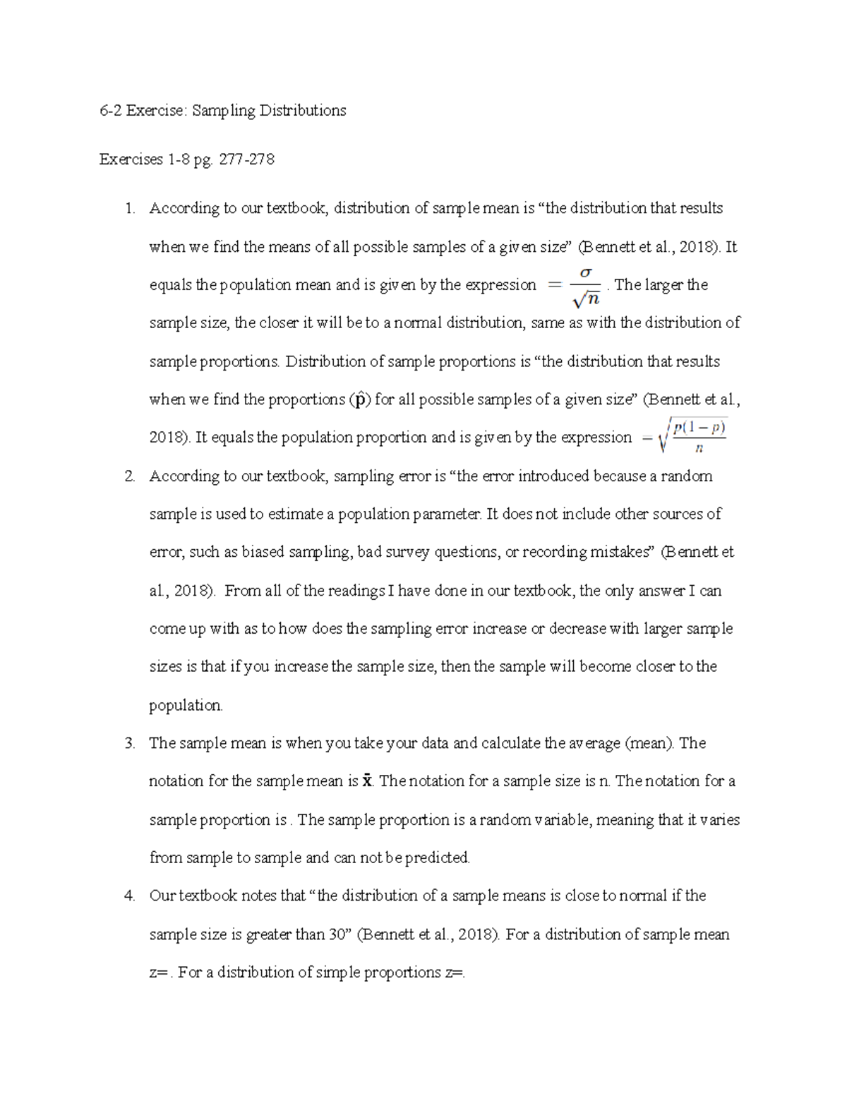 PSY 223-6-2 Exercise: Understanding Sampling Distributions - Studocu