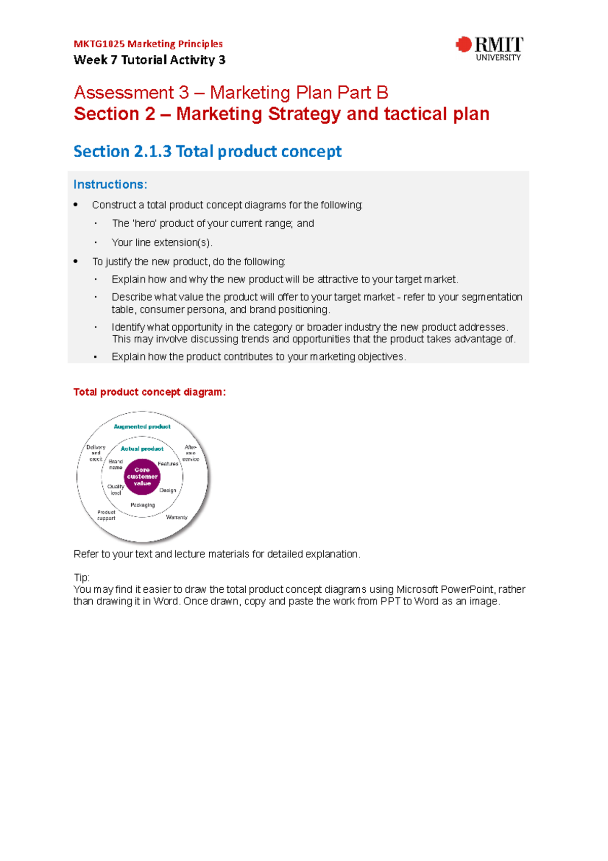 MKTG1025 WEEK 7 Tutorial Activity 3 - Product - MKTG1025 Marketing ...