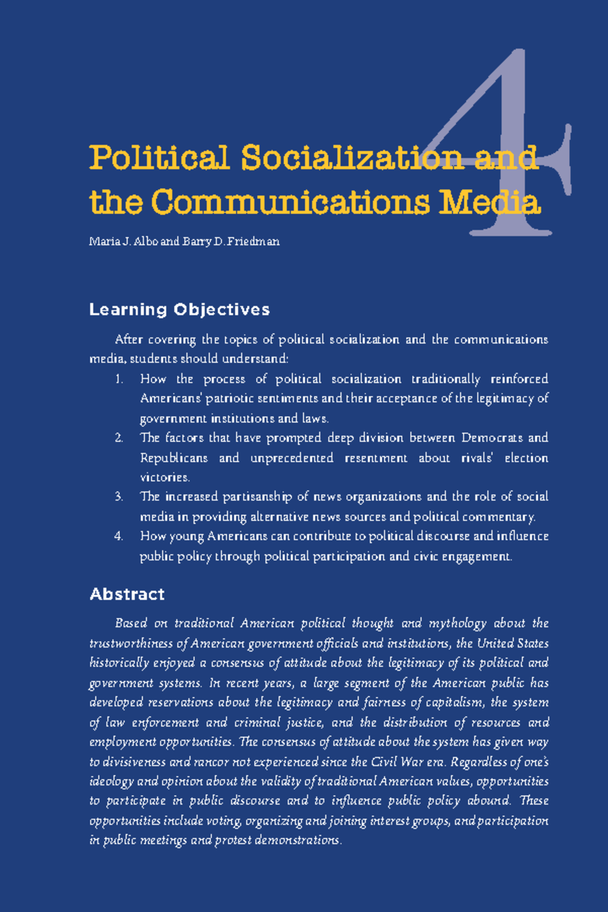 Political Socialization and Media Influence: Understanding U.S ...