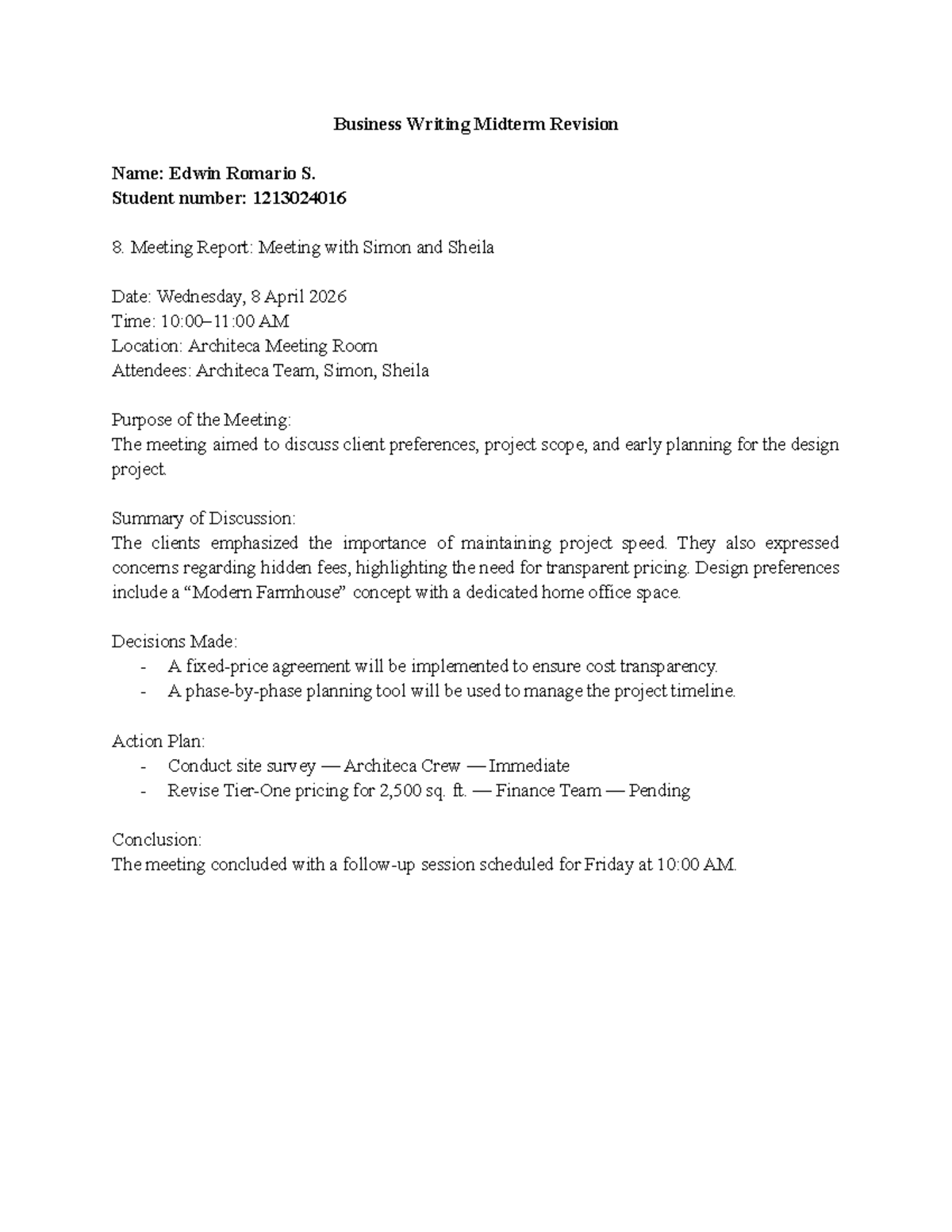 Business Writing Midterm Revision Notes - Edwin Romario S. - Studocu