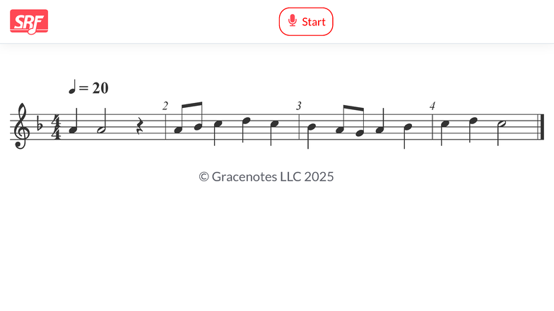 Assignment - Sight Reading Factory® 3 - SRF Start = 20 2 3 4 ...