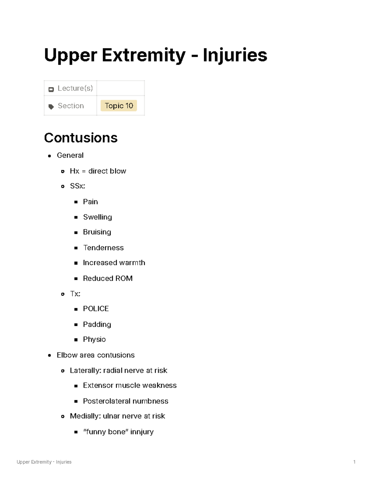 Upper Extremity Injuries Lecture: Comprehensive Overview and Treatment ...