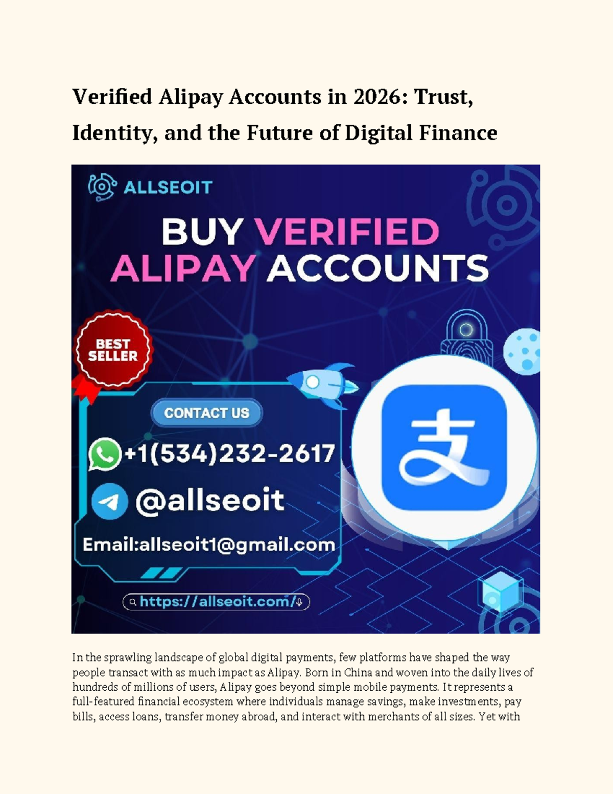 Step-by-Step Guide to Buying Verified Alipay Accounts in 2026 - Studocu