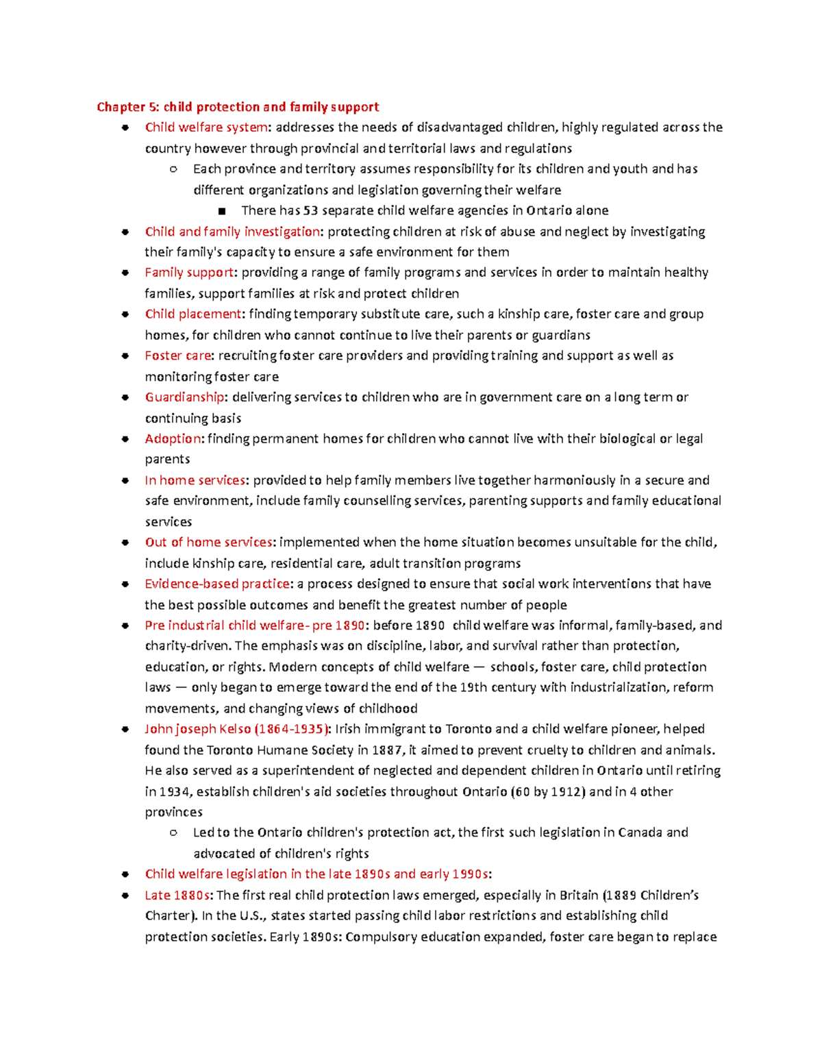 Chapter 5: Child Protection & Family Support in Child Welfare System ...