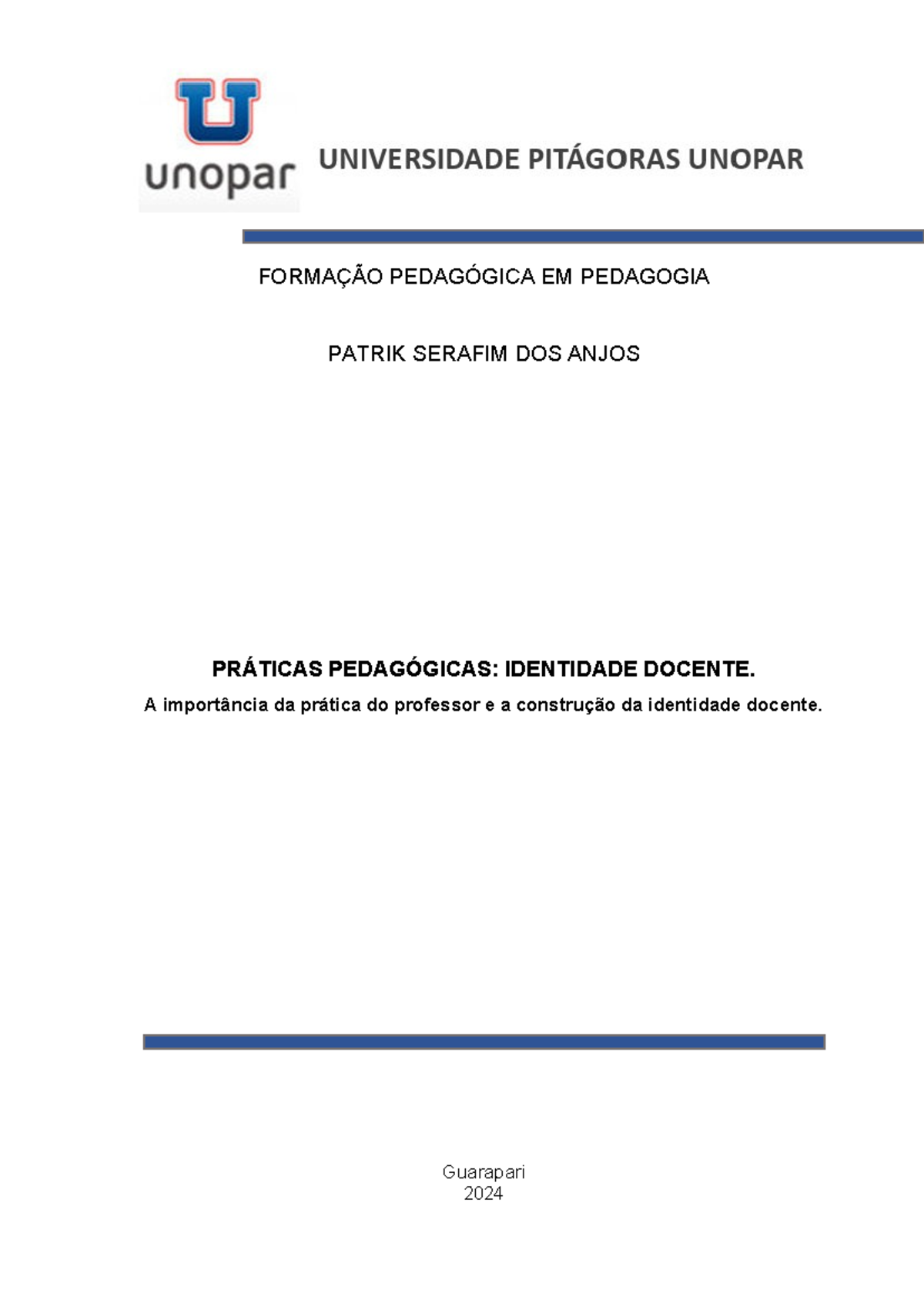 Práticas Pedagógicas Identidade Docente - MAGEDU