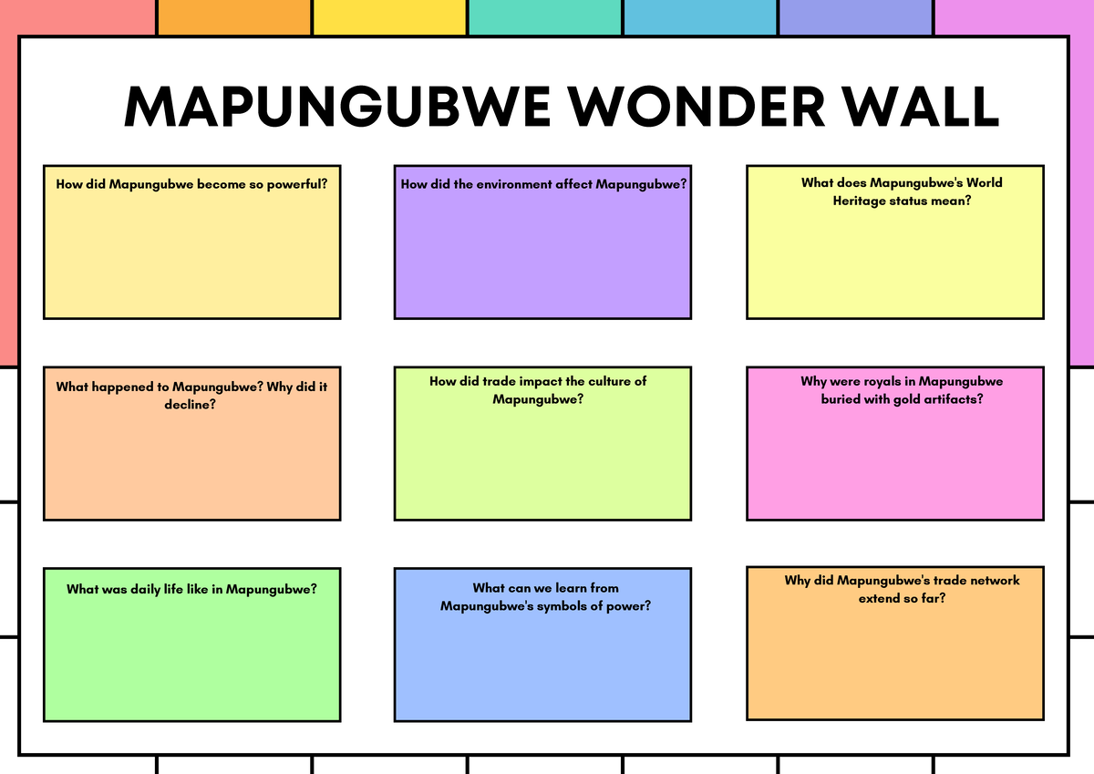 Mapungubwe Wonder Wall - MAPUNGUBWE WONDER WALL How did Mapungubwe ...