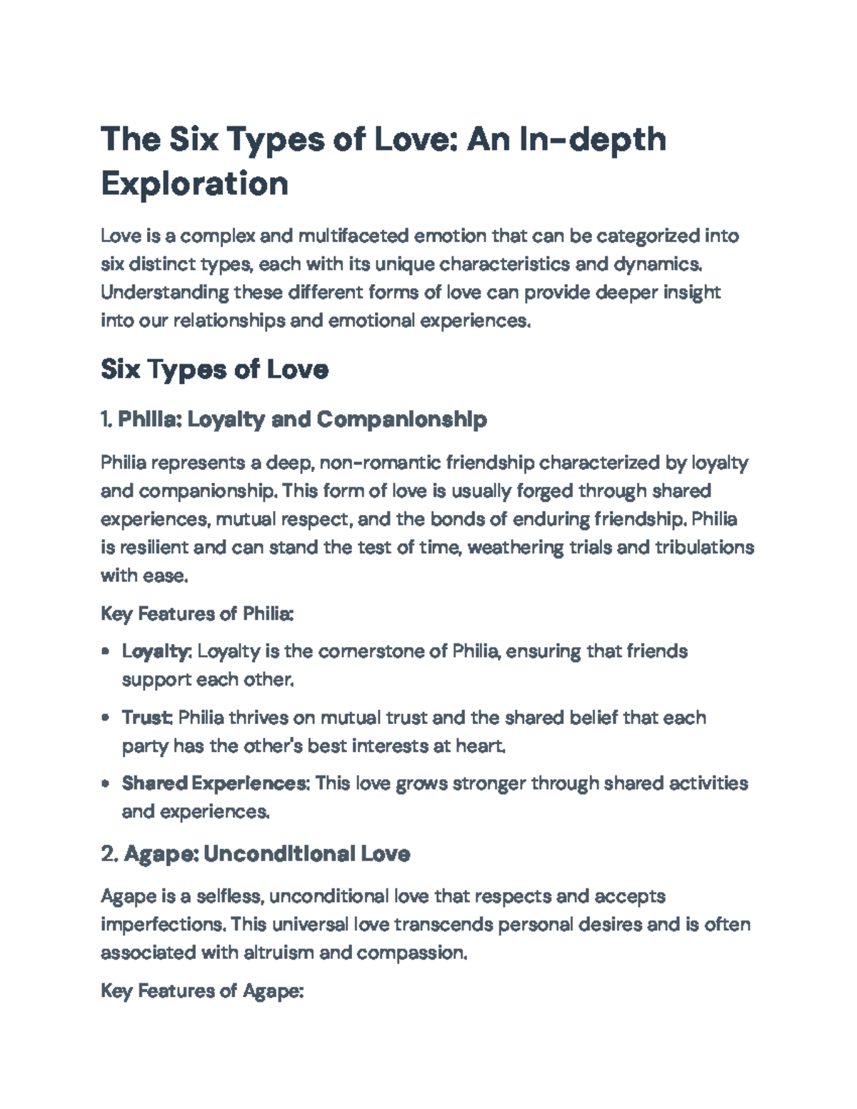 Exploring the Six Types of Love: Insights into Emotions & Relationships ...
