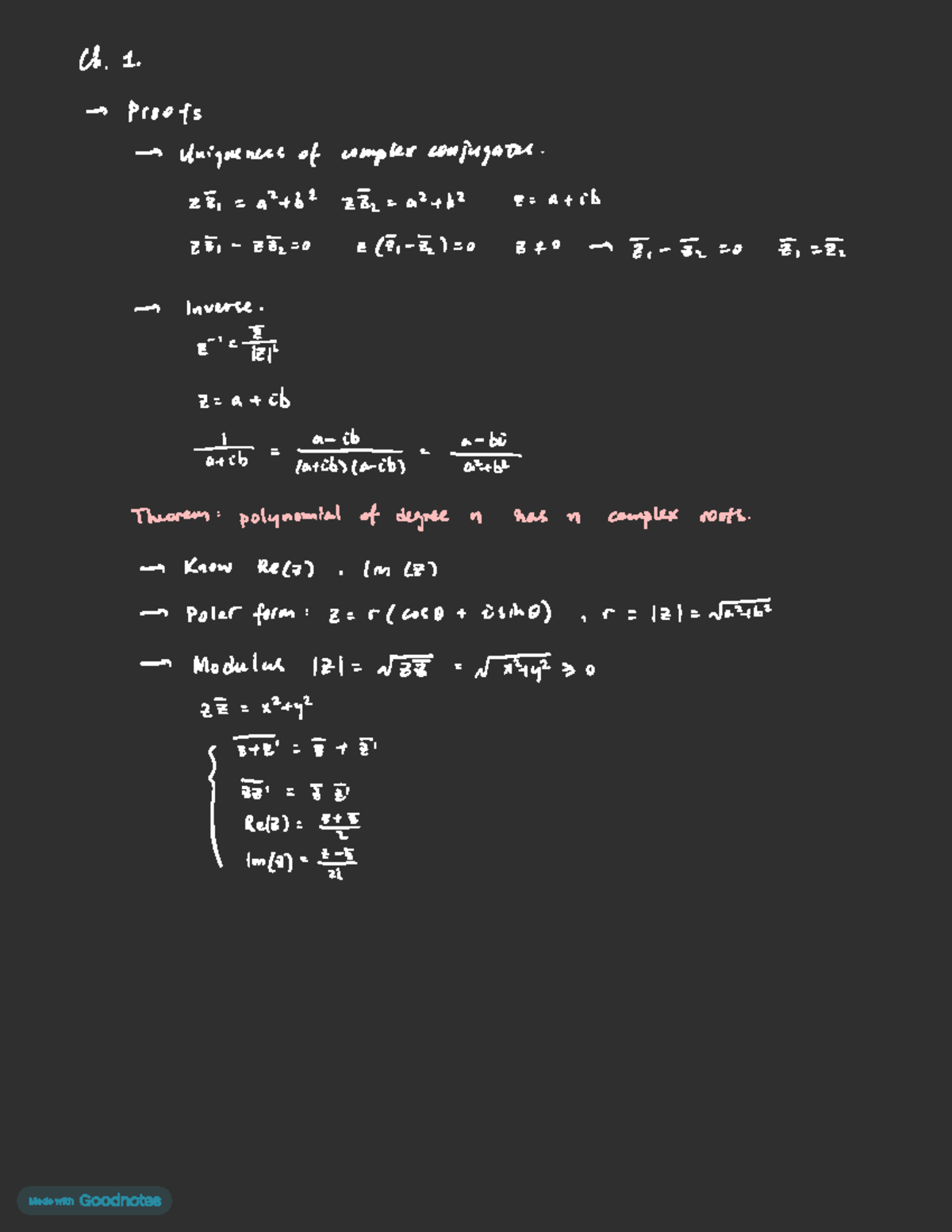 Midterm Review: Chapter 1 - Proofs and Vector Spaces - Studocu