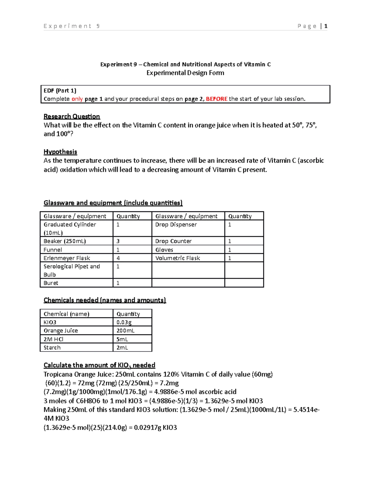 EXP 10 - lab report - CHEM 123 Experiment 10 -Caffeine in Soft Drinks Abstract To determine the ...