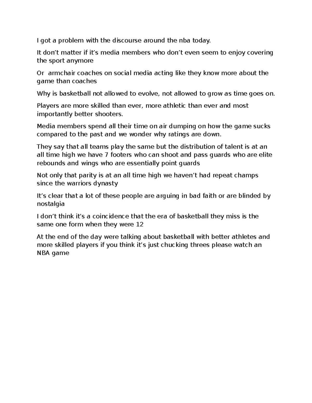 RTA 236: On-Air Presentation Assignment 2 - NBA Discourse Analysis - Studocu