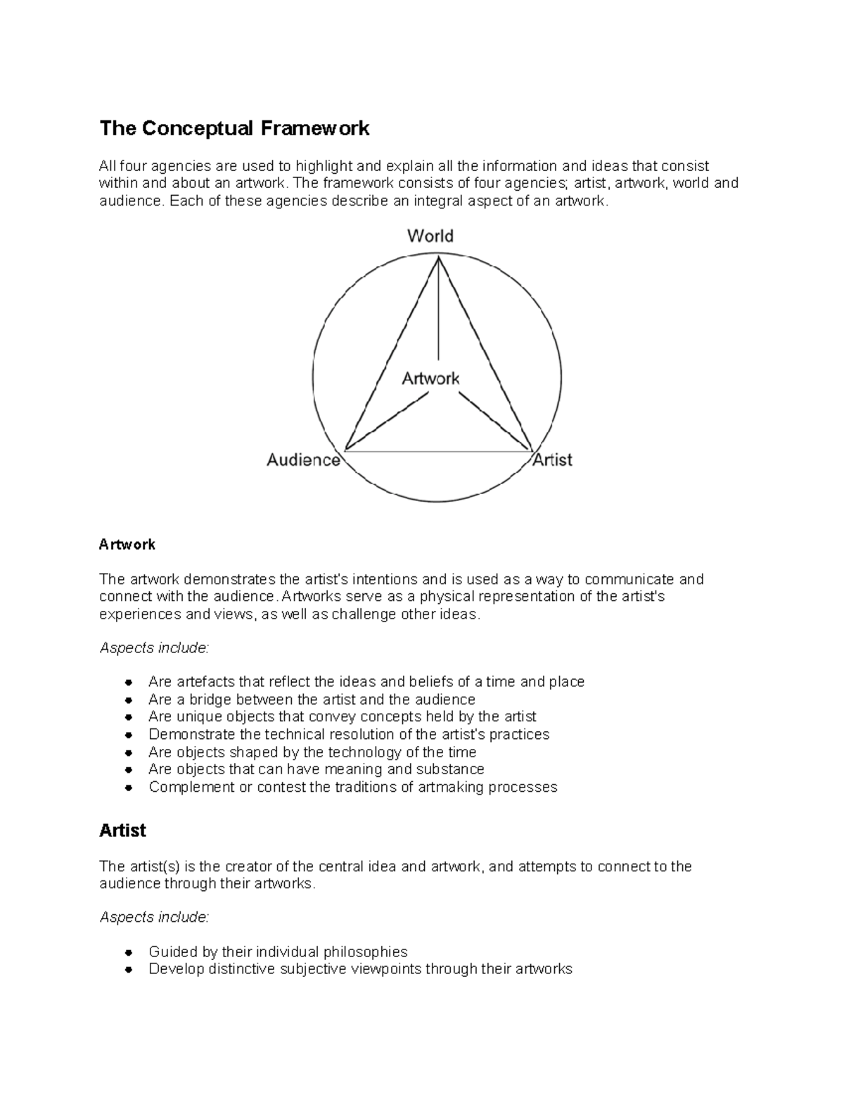 HSC Visual Art: Understanding the Conceptual Framework in Art - Studocu