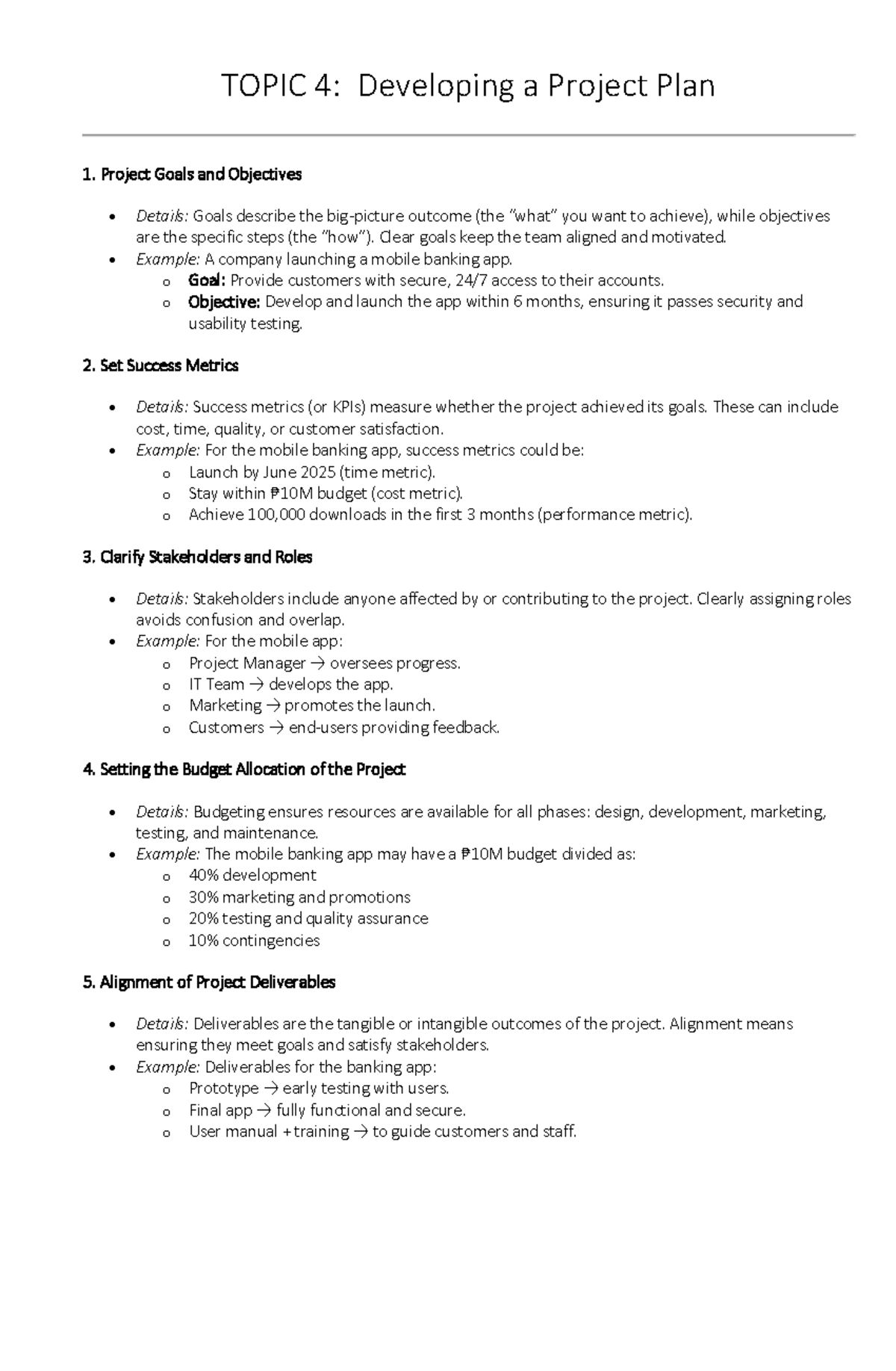 Project Management (PM 101): Developing a Comprehensive Project Plan ...