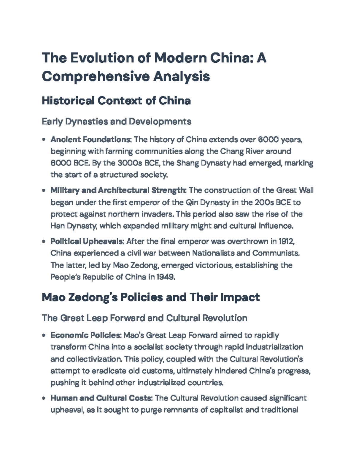 The Evolution of Modern China: Historical Context and Key Events - The ...