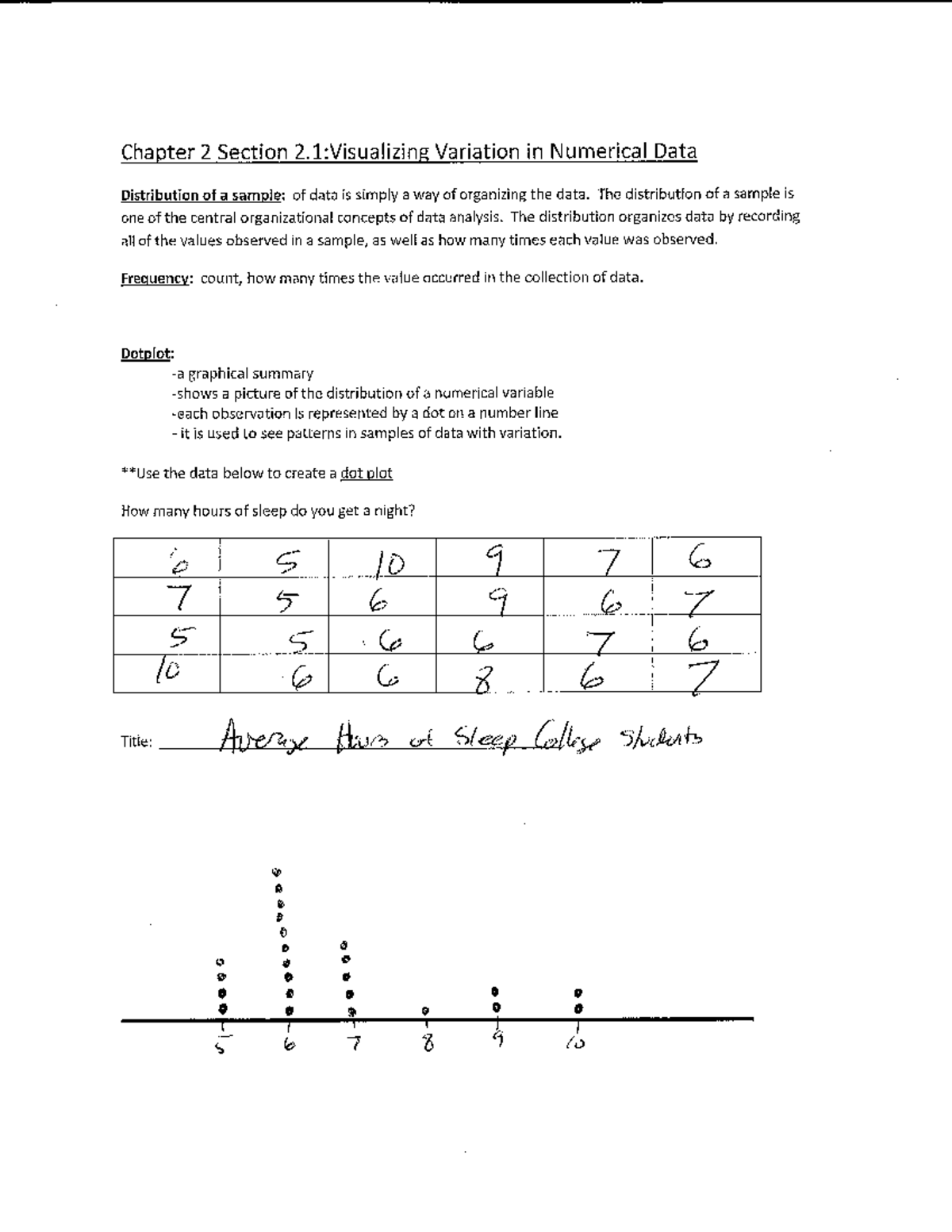Chapter 2: Visualizing Variation in Numerical & Categorical Data - Studocu