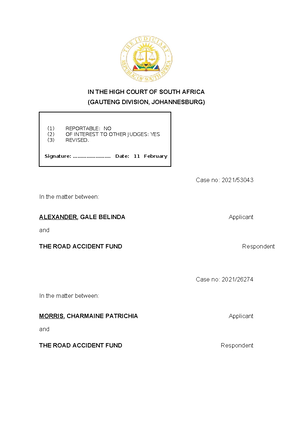 RC21 Application for Allocation of a Trial Date 1 - PVT2021 - Studocu