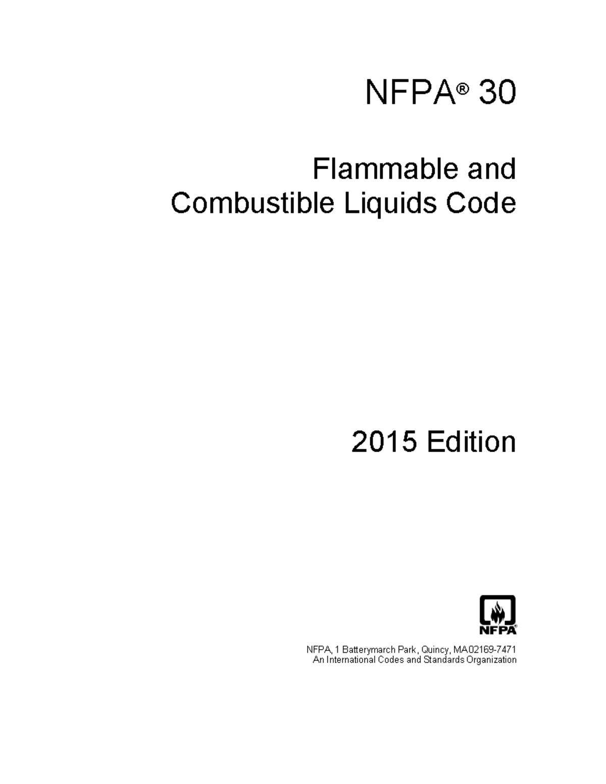 NFPA 30: 2015 Flammable and Combustible Liquids Code Overview - Studocu