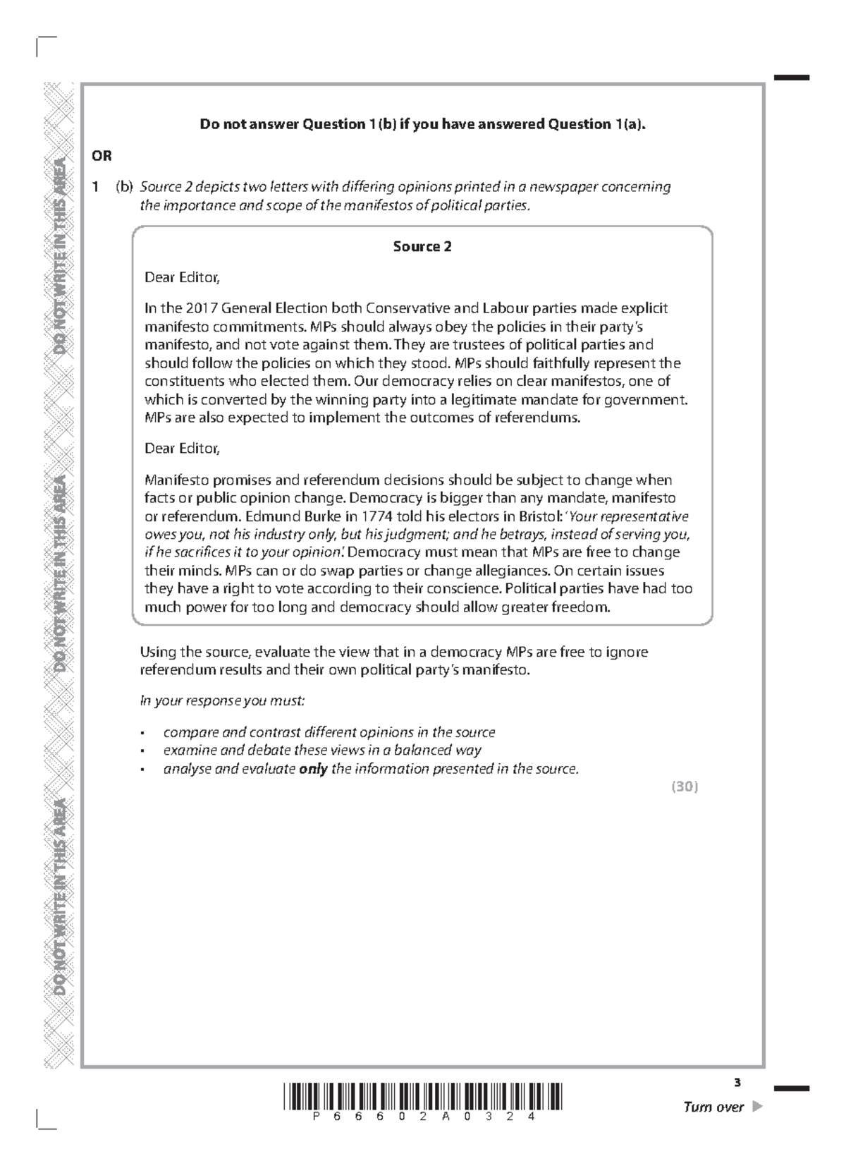 Edexcel A Level Politics P1 Essay Analysis - November 2021 - Studocu