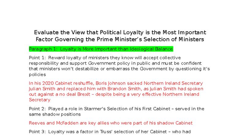 Political Loyalty vs. Ideological Balance in Minister Selection: A ...