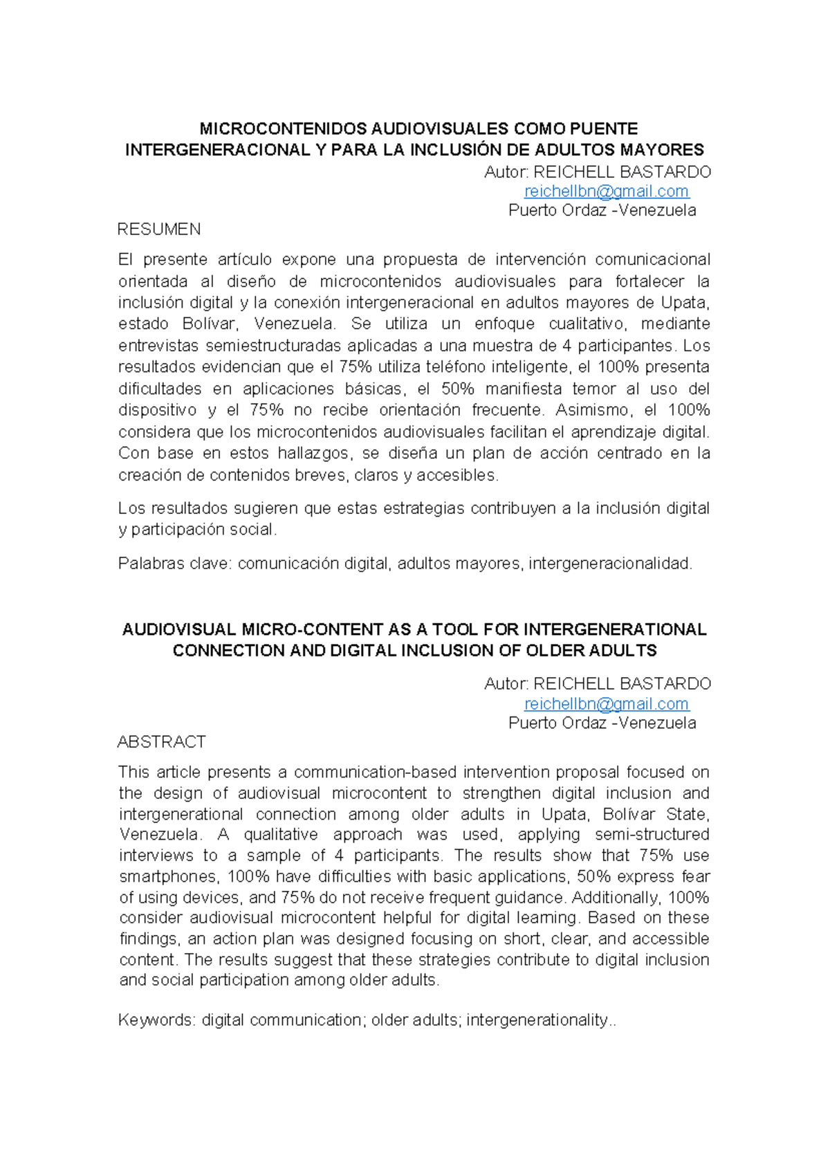 MICROCONTENIDOS AUDIOVISUALES PARA INCLUSIÓN DIGITAL EN ADULTOS MAYORES ...