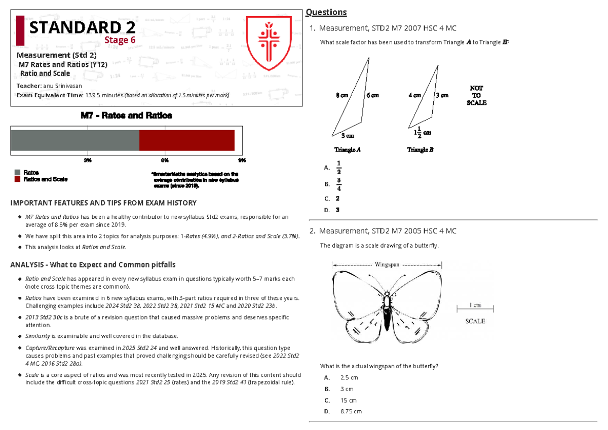 Measurement Strategies and Scale Factors: STD2 M7 Exam Insights - Studocu