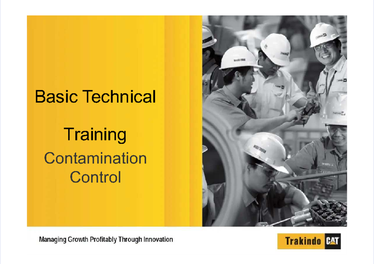Contamination Control Guide for Technical Training (CC-101) - Studocu