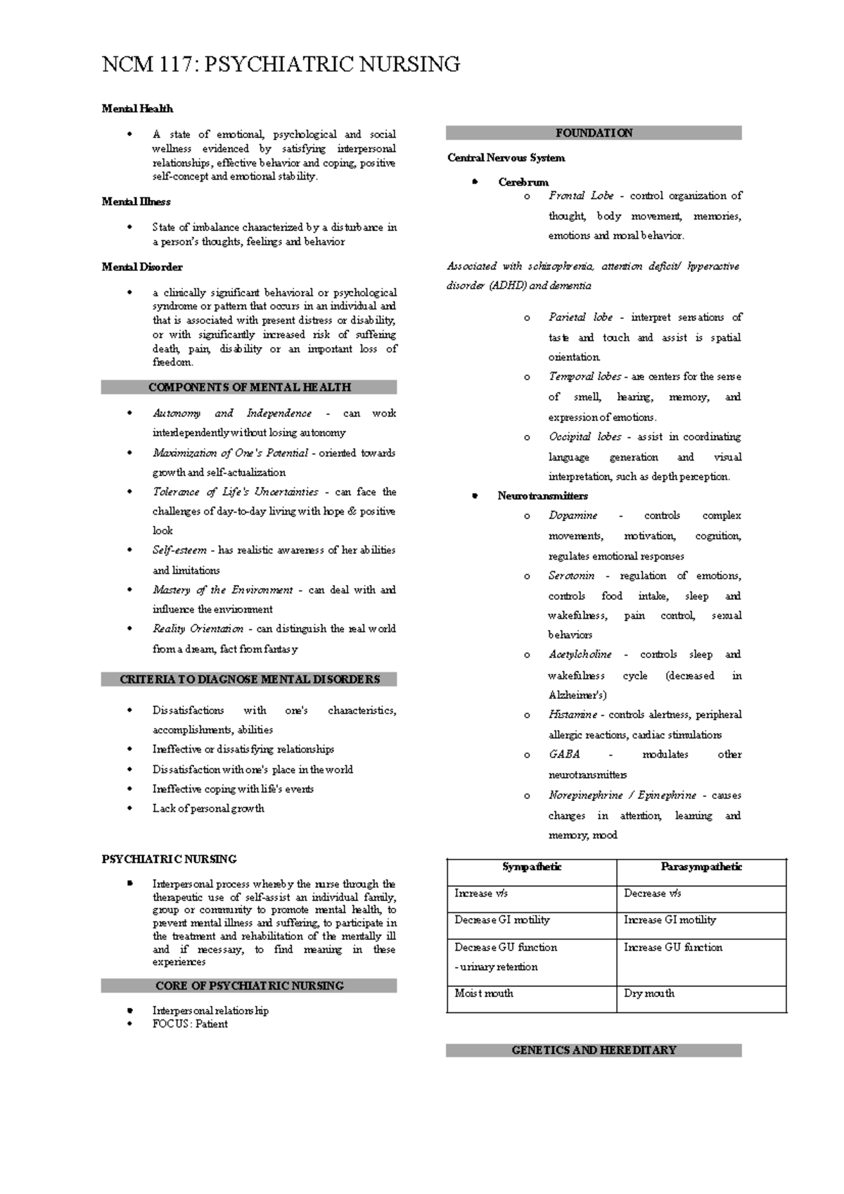 Mental Health Crisis Management Lecture Notes (PSY 301) - Studocu
