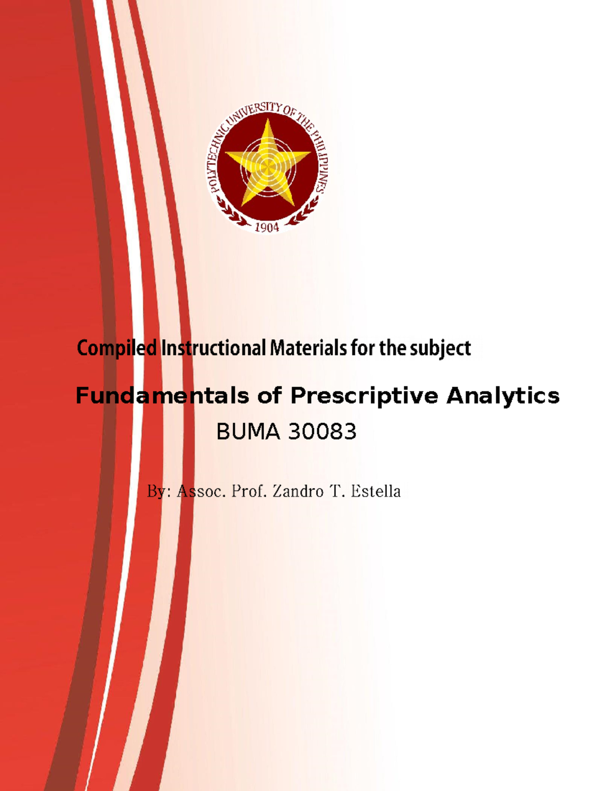 Fundamentals of Prescriptive Analytics ...