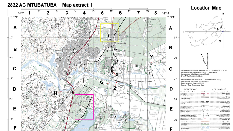 Geography Maps: Topographic Map of Mtubatuba 1 (2832 AC) - Studocu