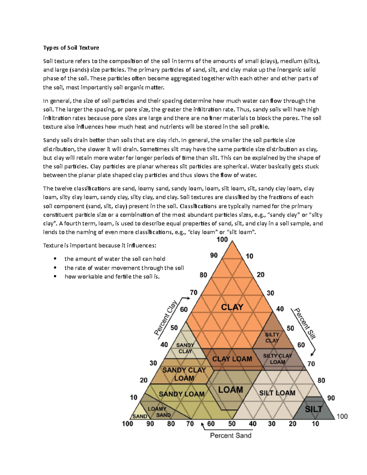 Types of Soil Texture and What is Soil Profile - Types of Soil Texture Soil texture refers to ...