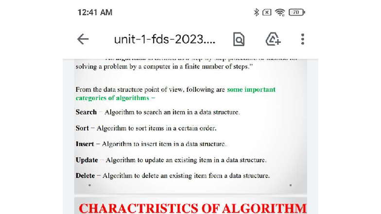 CS101: Understanding Algorithms - Characteristics and Examples - Studocu