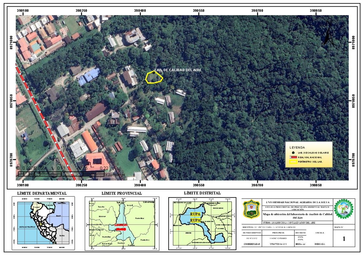 MAPA DE UBI LAB DE CALIDAD DEL AIRE - 390100, 390250, 390400 - Studocu