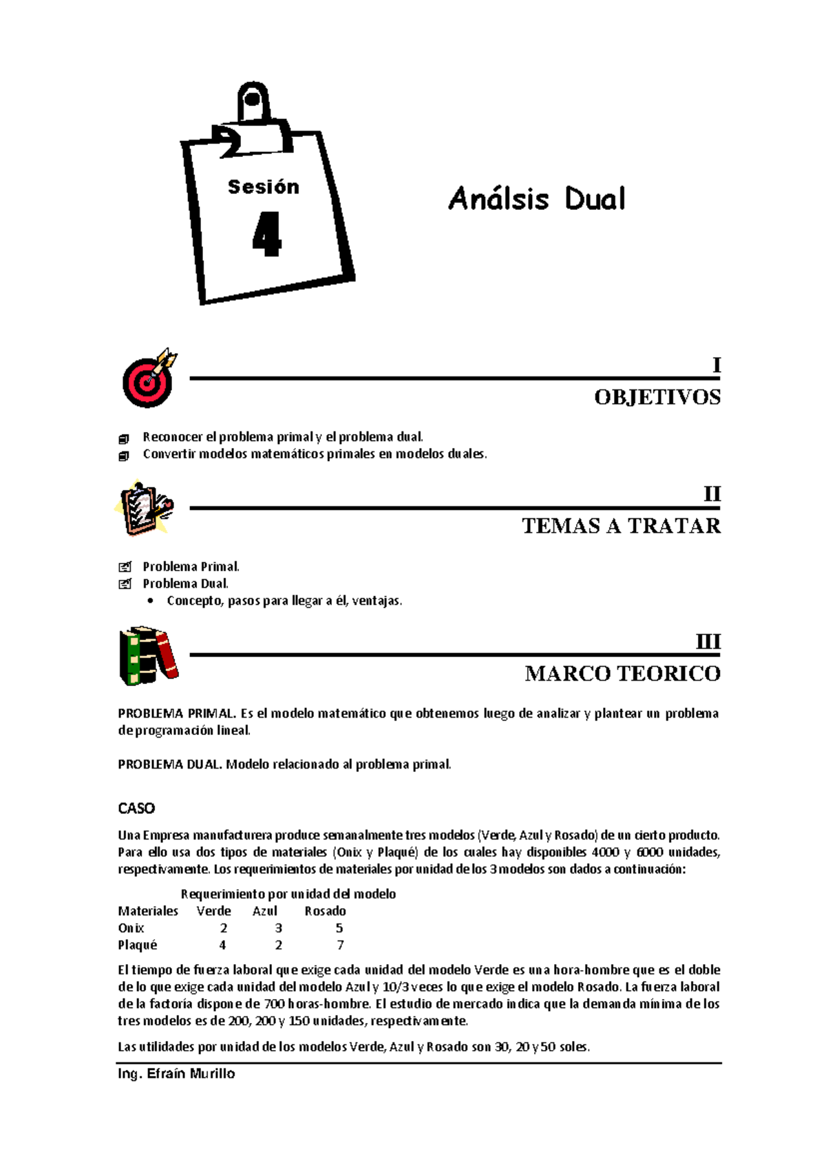 Laboratorio 04 - Análisis Dual: Modelos Primal y Dual - Studocu