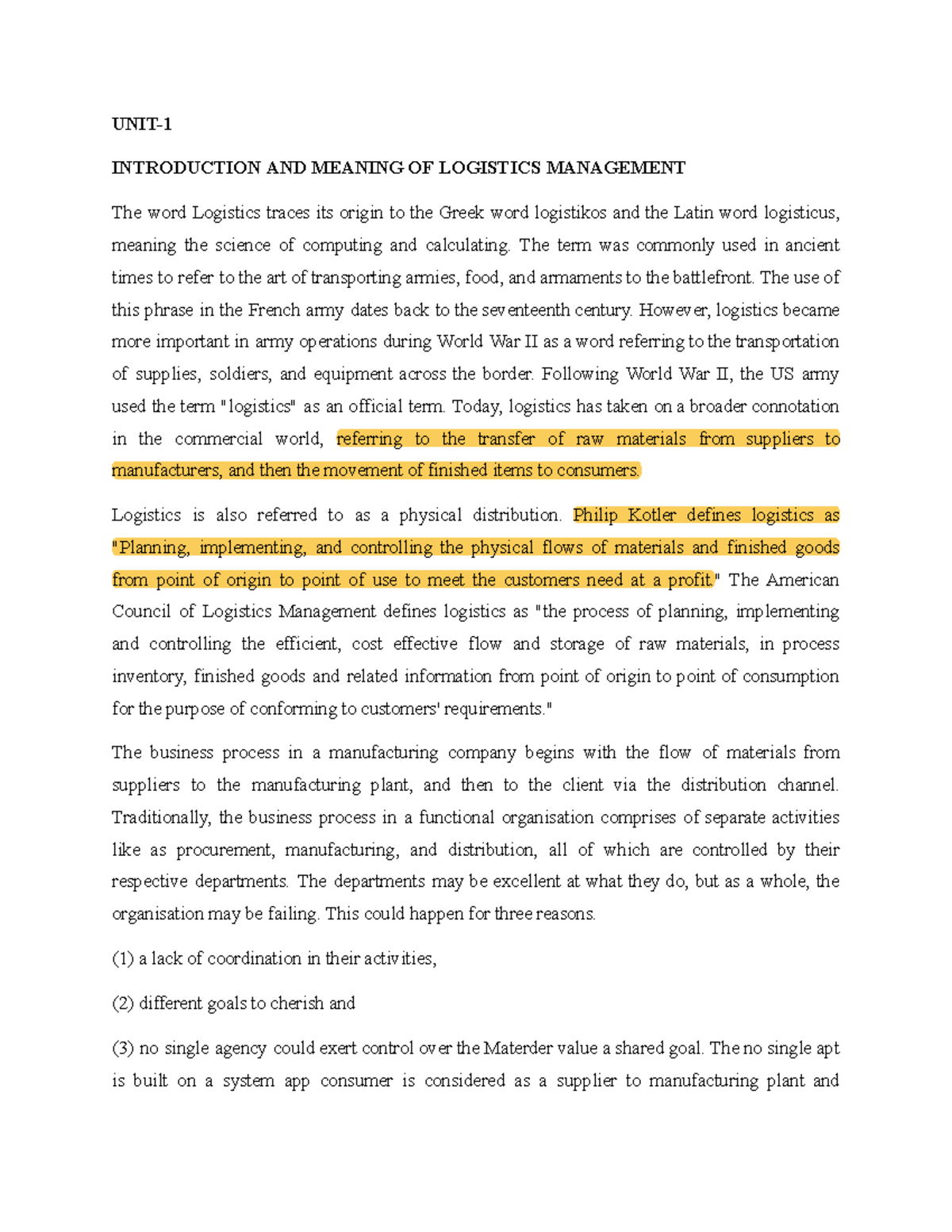 Logistics Management: Introduction, Importance, and Functions (LOG101 ...