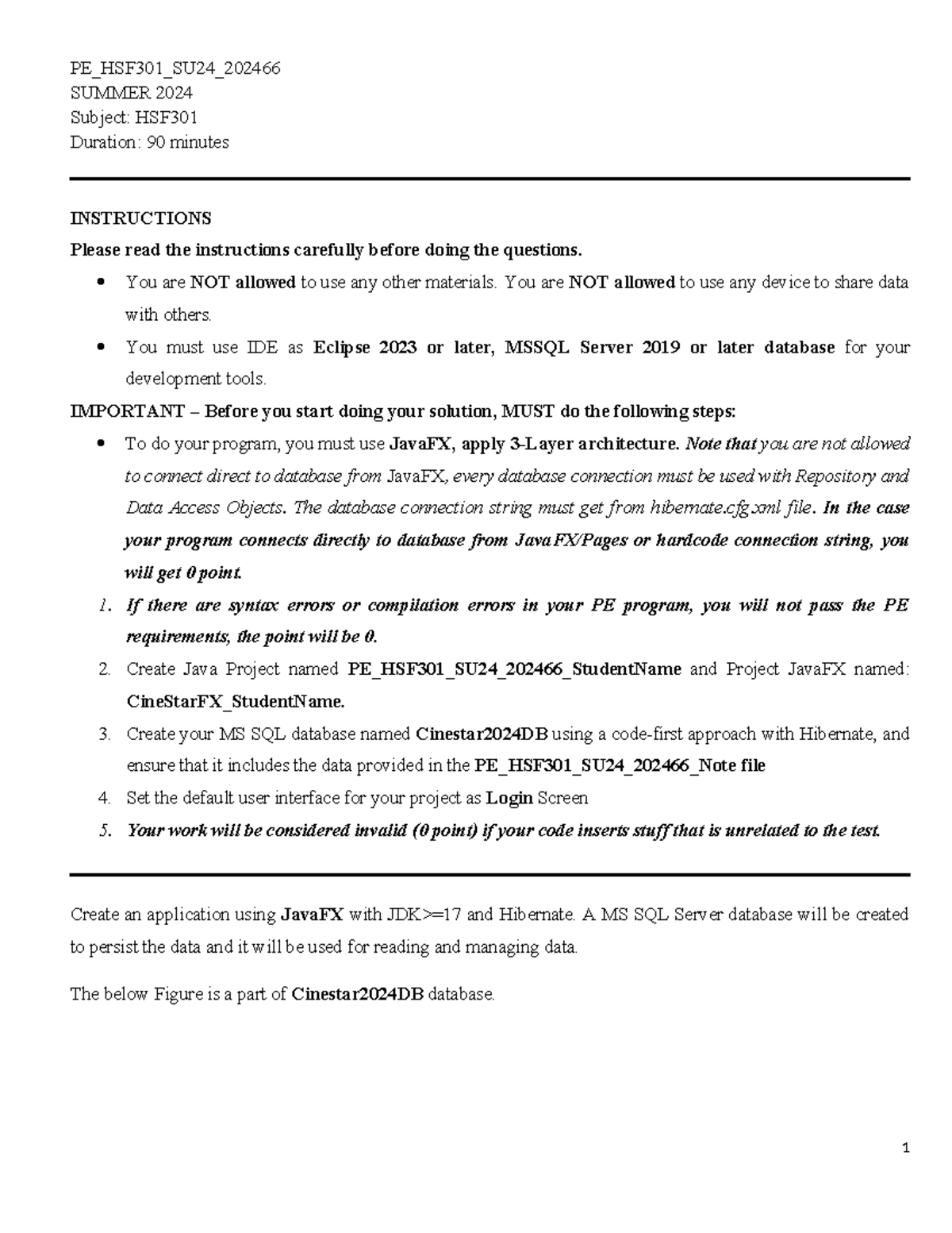 PE_HSF301_SU24_202466 Final Exam Instructions and Project Guidelines - Studocu