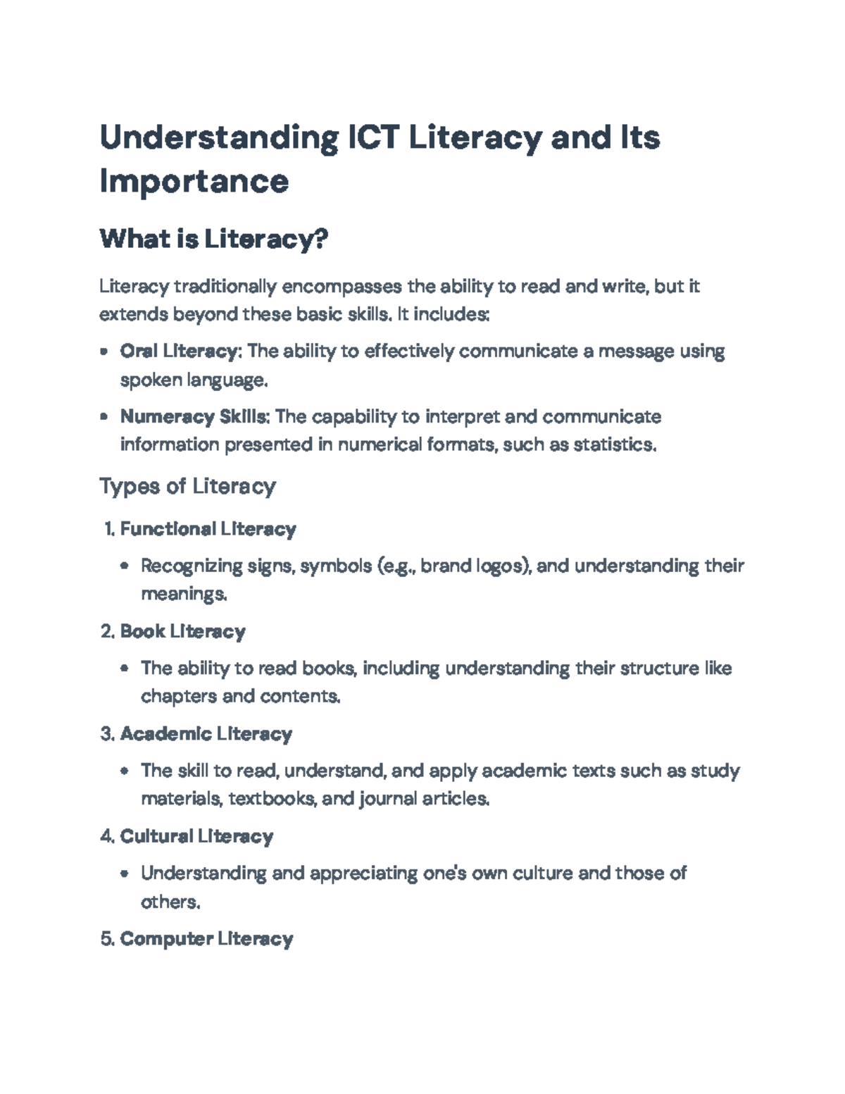 ICT Literacy: Types, Importance, and Cultivation Strategies Explained ...