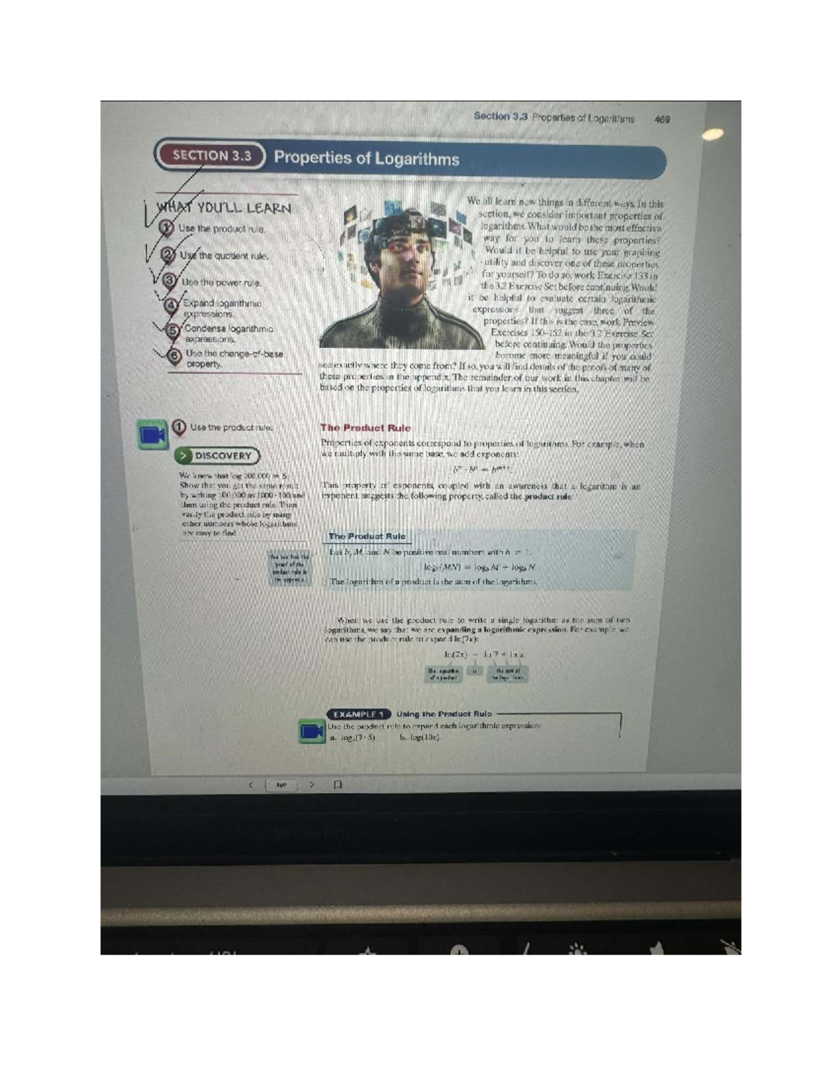 3.3 Properties of Logarithms: Key Concepts and Examples - Studocu