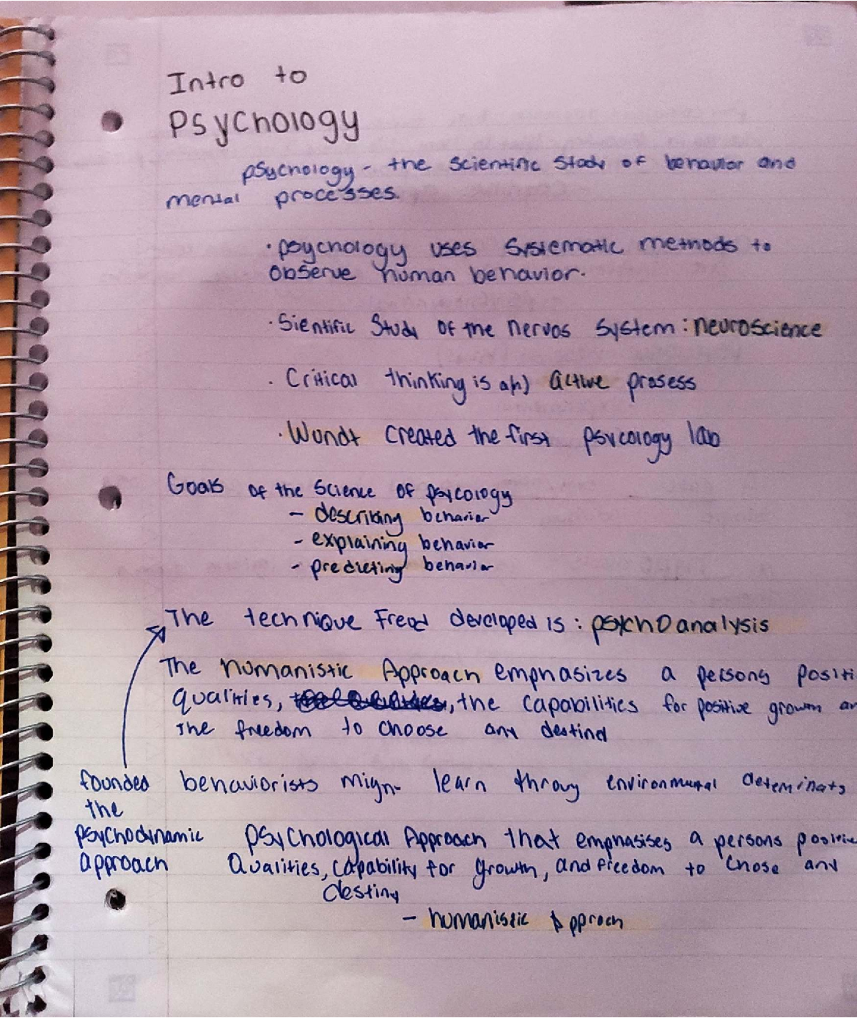 Psychology 101: Introductory Notes on Behavior & Mental Processes - Studocu