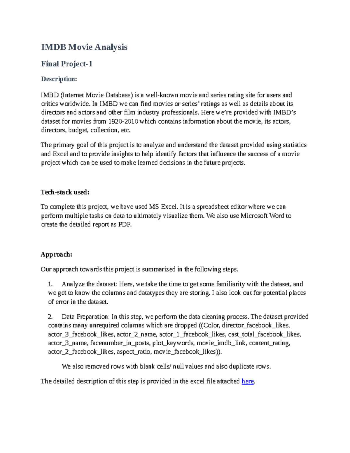 DA Project 5: Final Analysis of IMDB Movie Dataset Insights - Studocu