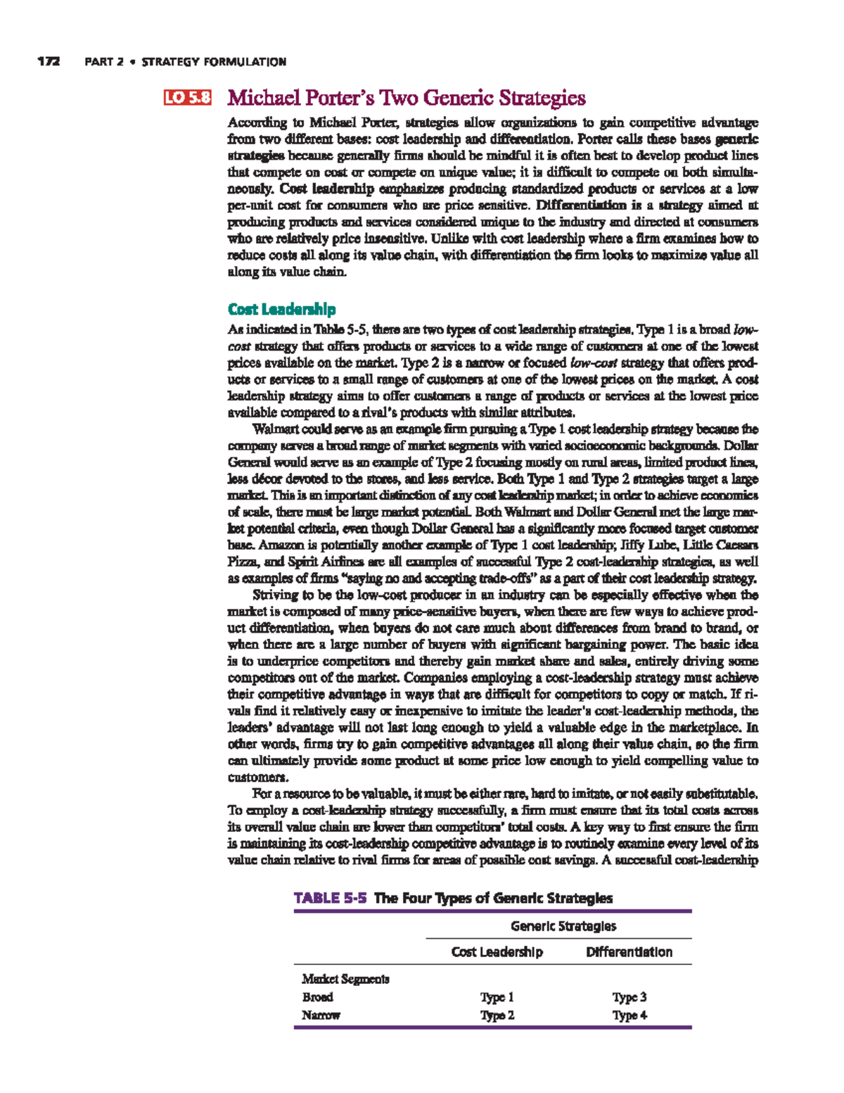 172 STRATEGY FORMULATION: Michael Porter's Generic Strategies - Studocu