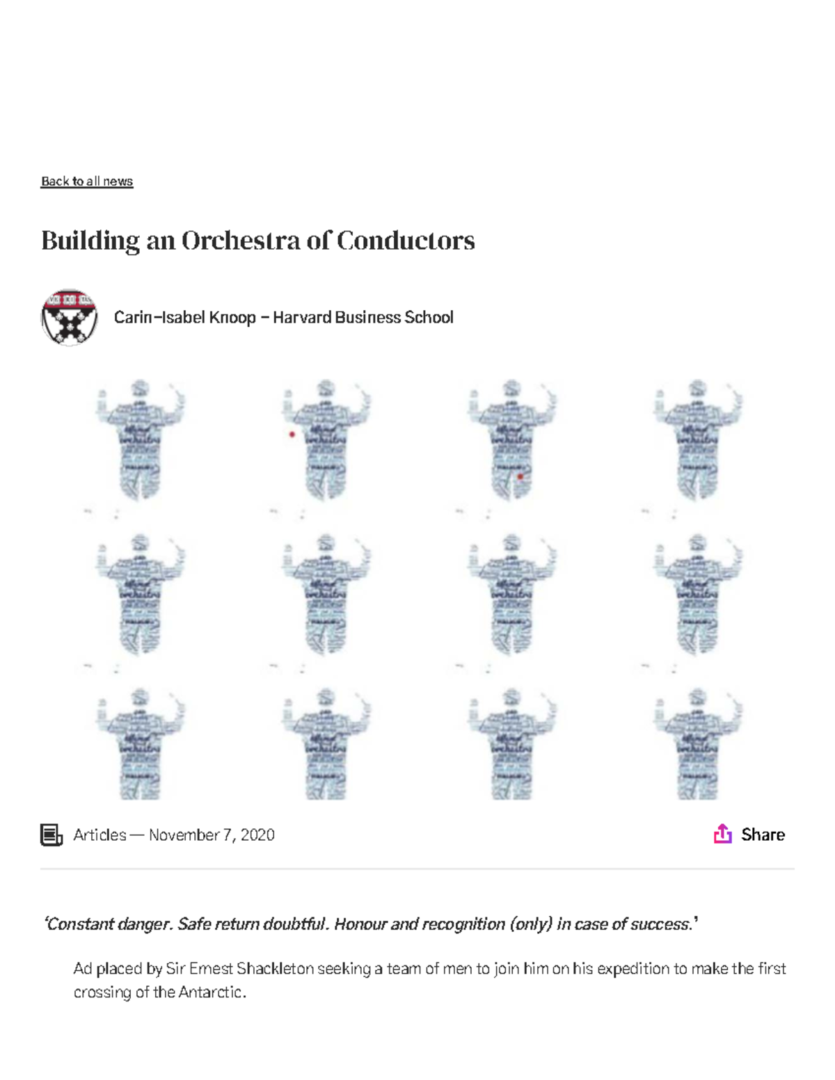 Building an Orchestra of Conductors: Insights from Ben Zander - Studocu