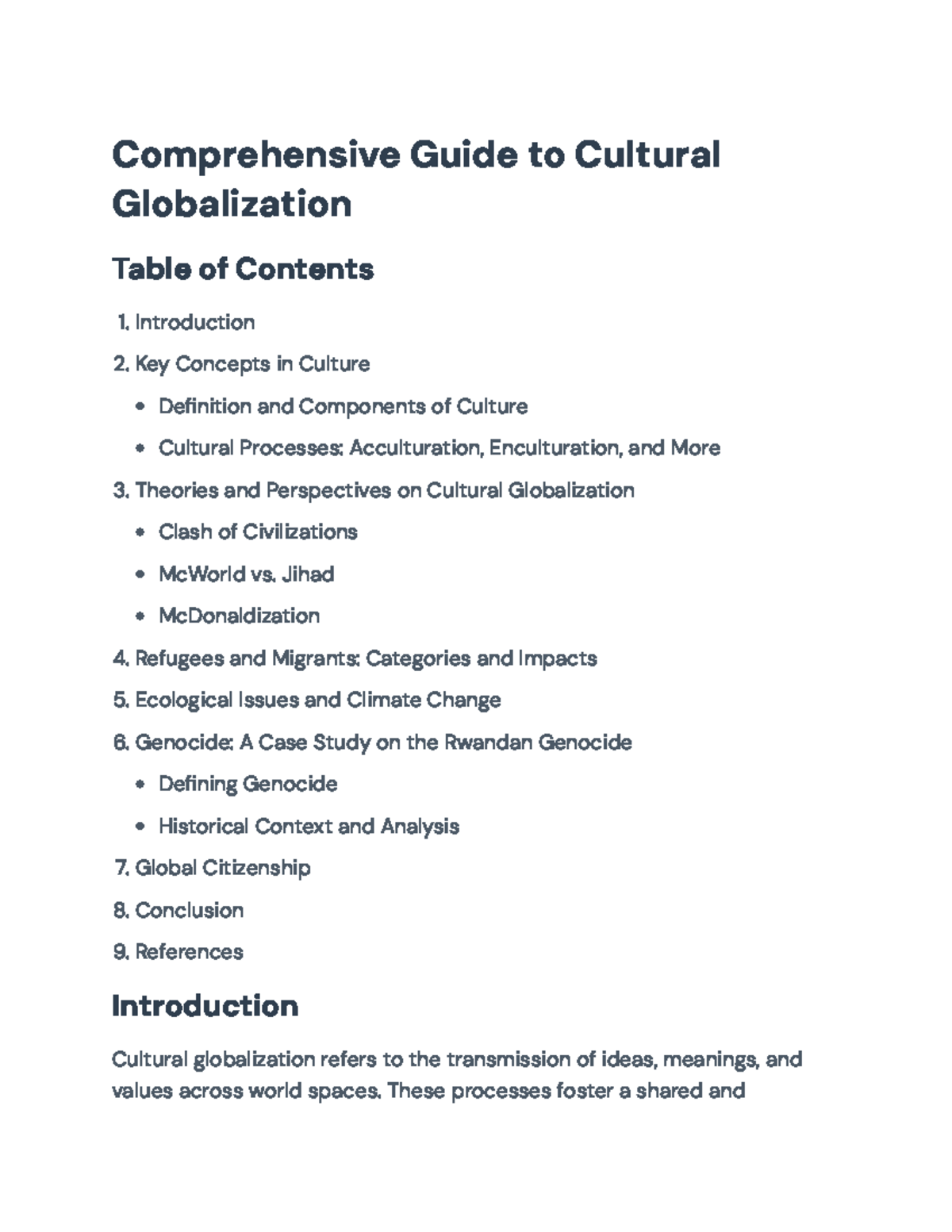 Comprehensive Guide to Cultural Globalization and Its Impacts ...