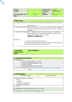BOW in MATH - Pasig-based BOW in MATHEMATICS - Quart er (A) (E) (E ...
