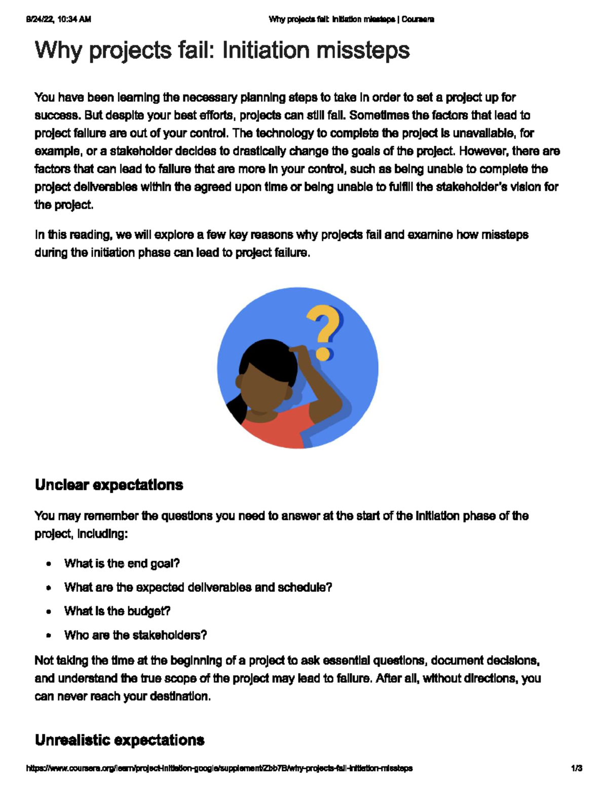 25.3 - Why projects fail - Initiation missteps - computer science - Studocu